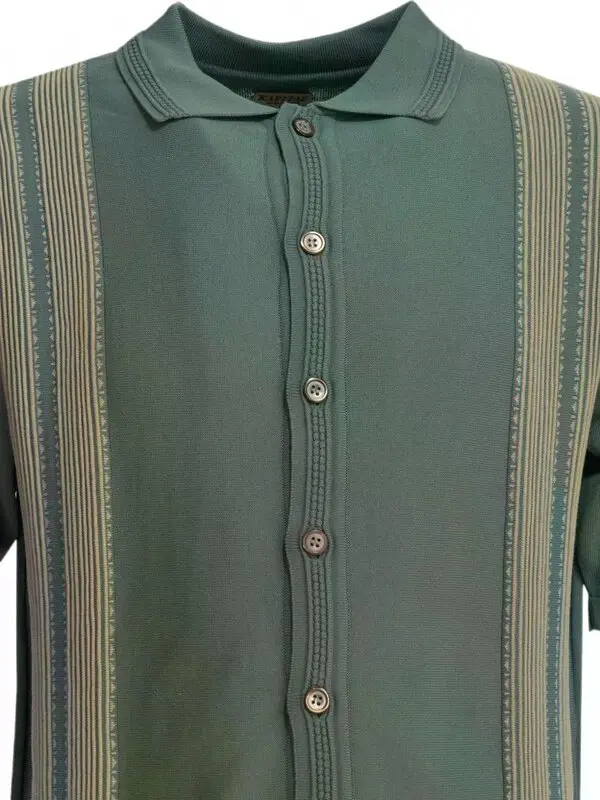 Kapital Vertical-stripe Short-sleeve Shirt