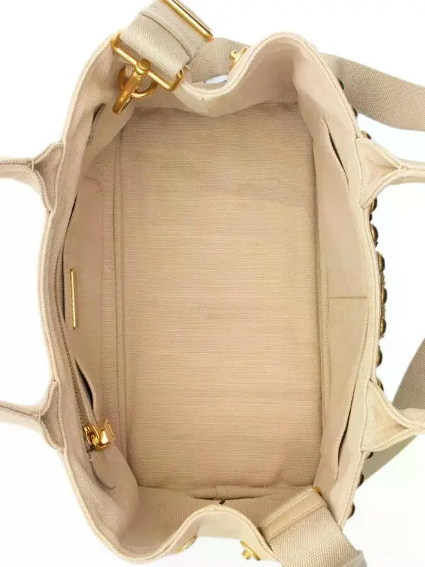 Prada Canapa Crystal-embellished Tote Bag