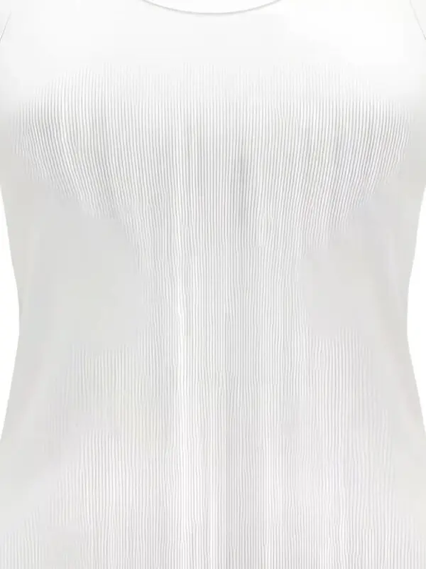 ODEEH Ribbed Knit Tank Top - White