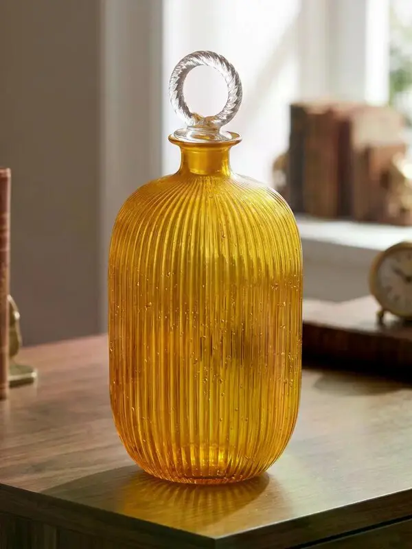 ENZO DE GASPERI Ribbed Glass Vase