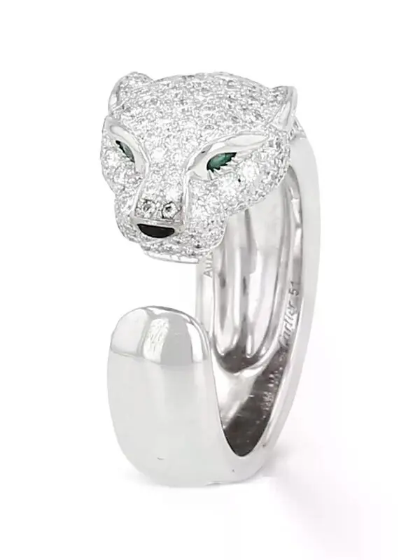 Cartier Panthère Diamond And Emerald Ring