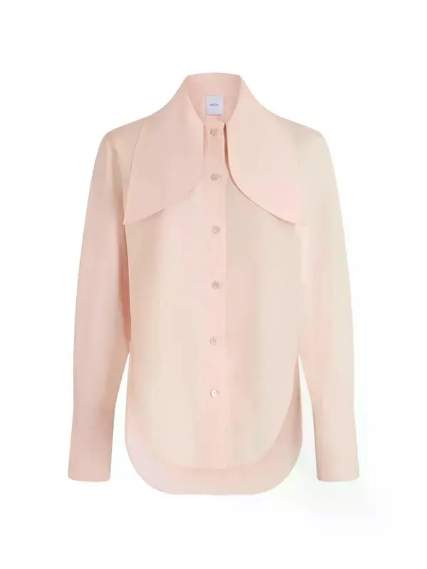 PATOU Oversized Collar Button-up Blouse - Pink
