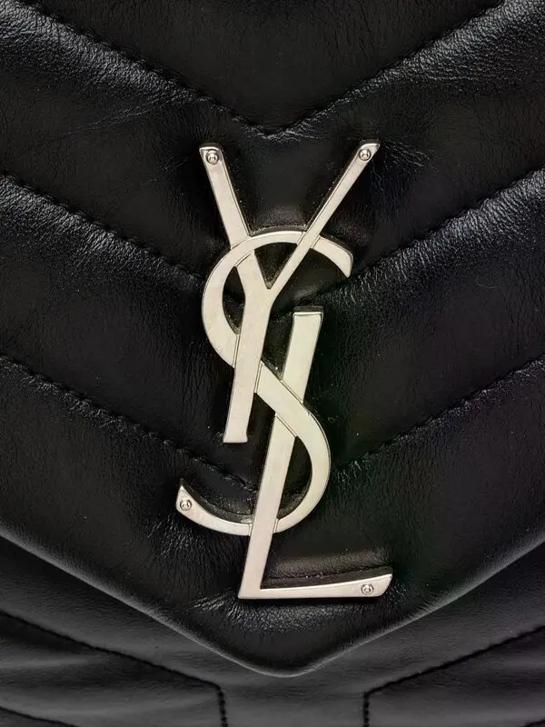 Saint Laurent Matelassé Loulou Shoulder Bag - Black