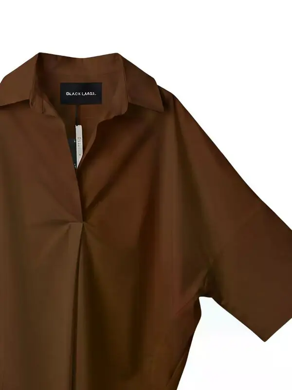 Black Label Oversized Pleated Shirt