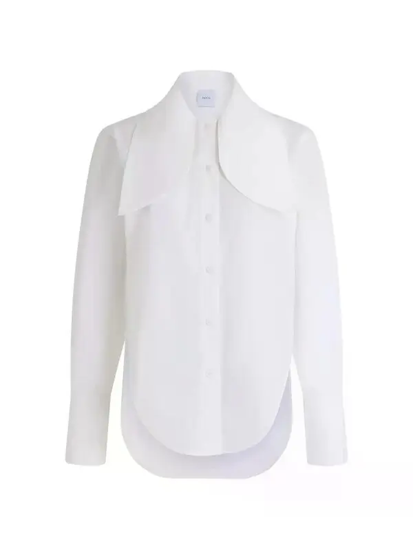 PATOU Oversized Collar Long-sleeve Shirt - White