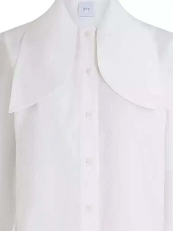 PATOU Oversized Collar Long-sleeve Shirt - White