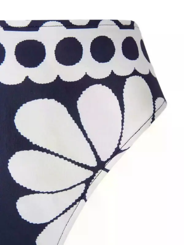 Farm Rio Floral-print High-waisted Bikini Bottoms