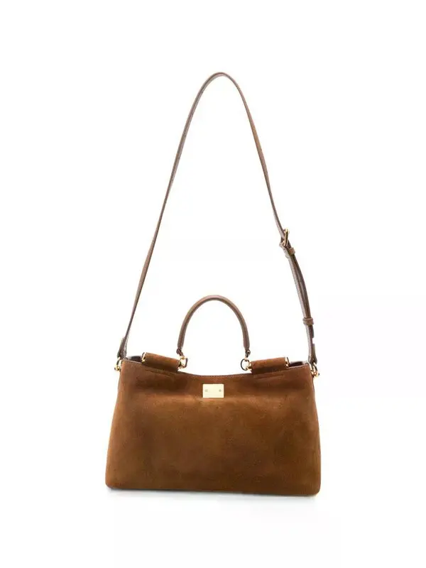 Dolce & Gabbana Sicily Logo-plaque Tote Bag - Brown