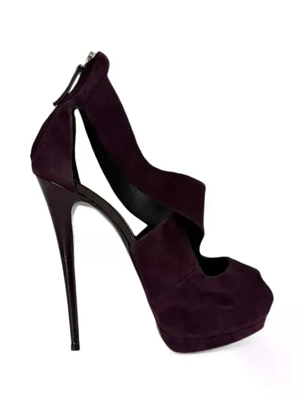 GIUSEPPE ZANOTTI Cross-strap Platform Pumps - Purple