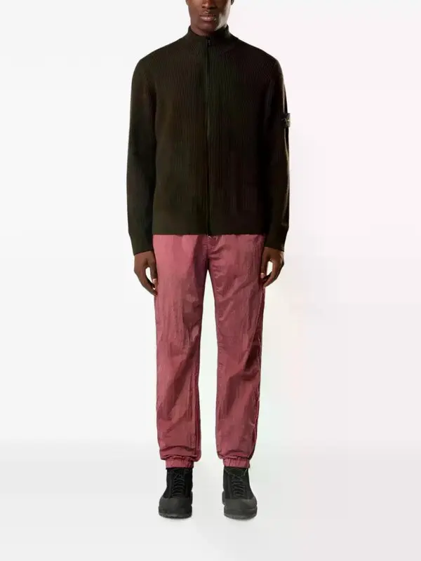 Stone Island Ribbed-knit Compass-patch Jacket