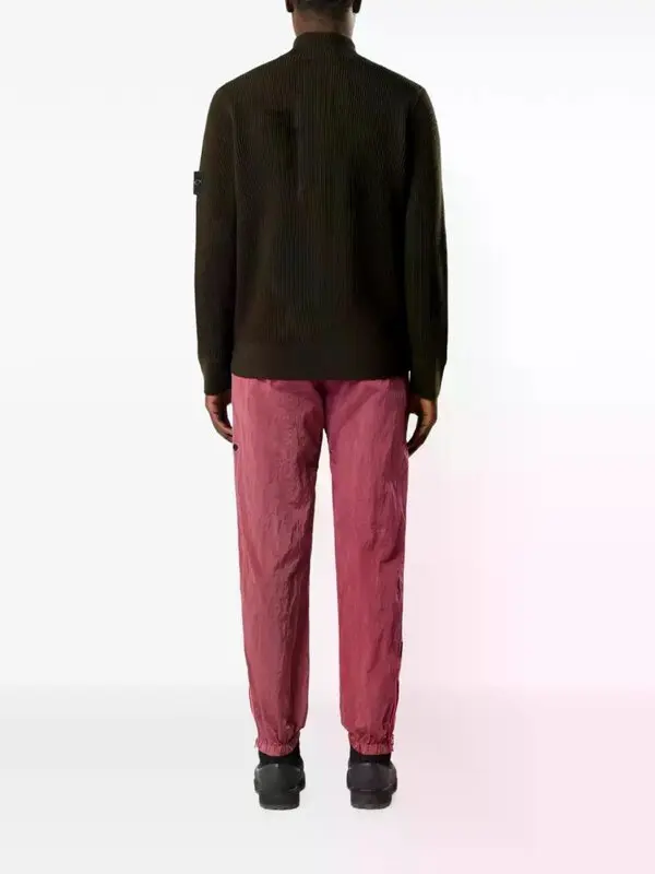 Stone Island Ribbed-knit Compass-patch Jacket