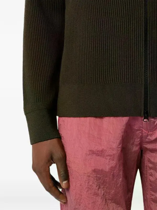 Stone Island Ribbed-knit Compass-patch Jacket