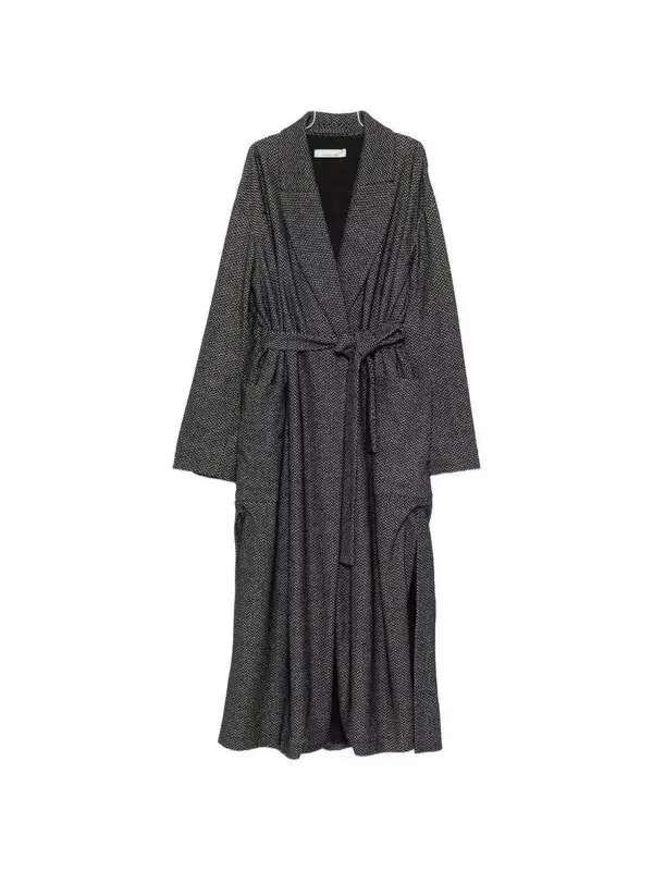 Liviana Conti Herringbone-pattern Belted Coat