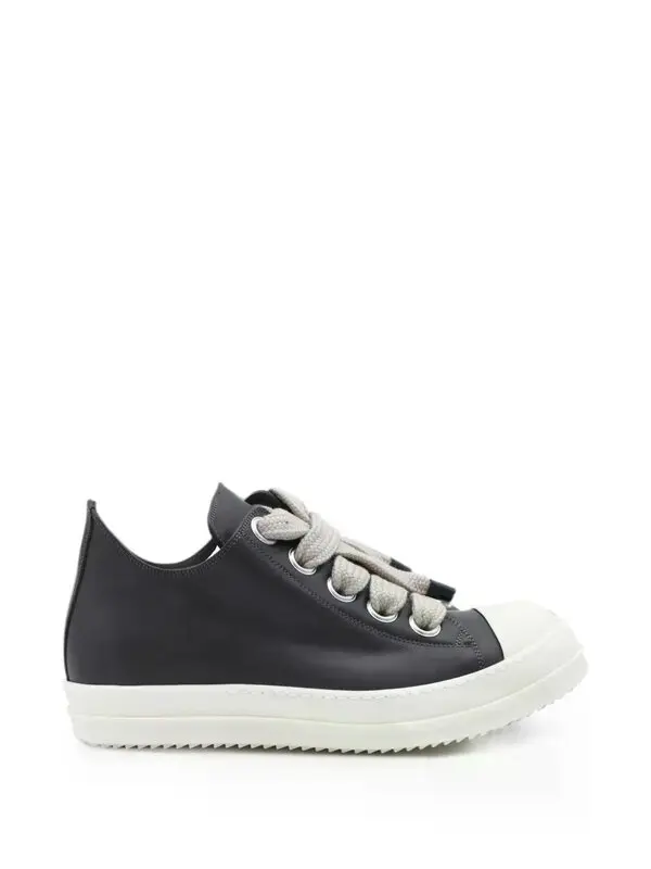 Rick Owens Jumbolace Leather Sneakers - Black