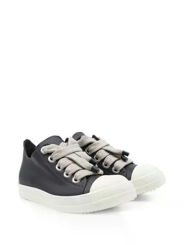 Rick Owens Jumbolace Leather Sneakers - Black