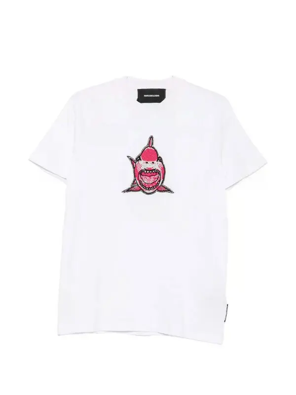 MARCO BOLOGNA Bead-embellished Shark T-shirt