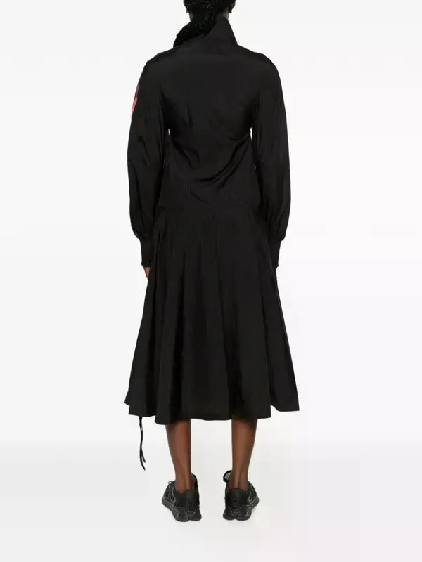 Y3 Logo Print Zip-fastening Midi Dress