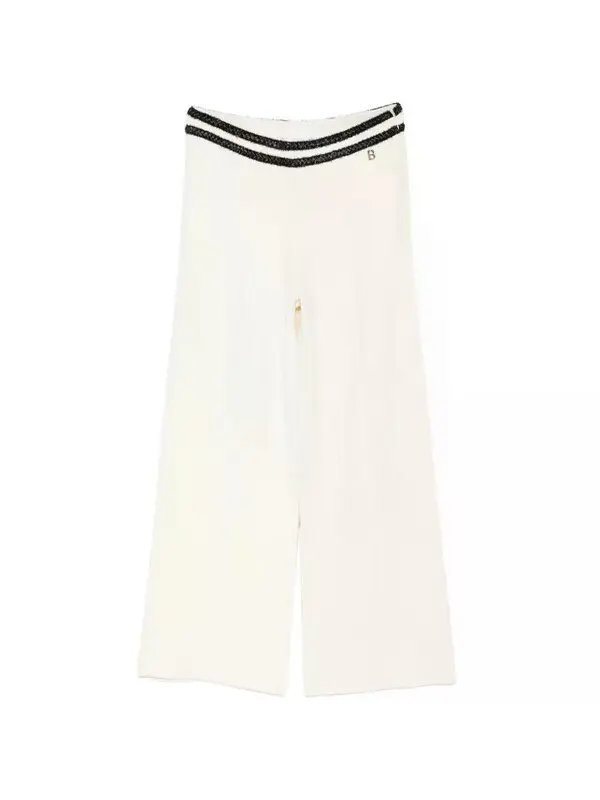 BLUGIRL Braided-trim Wide-leg Trousers