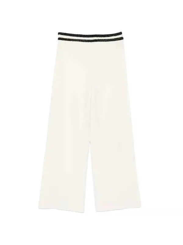 BLUGIRL Braided-trim Wide-leg Trousers