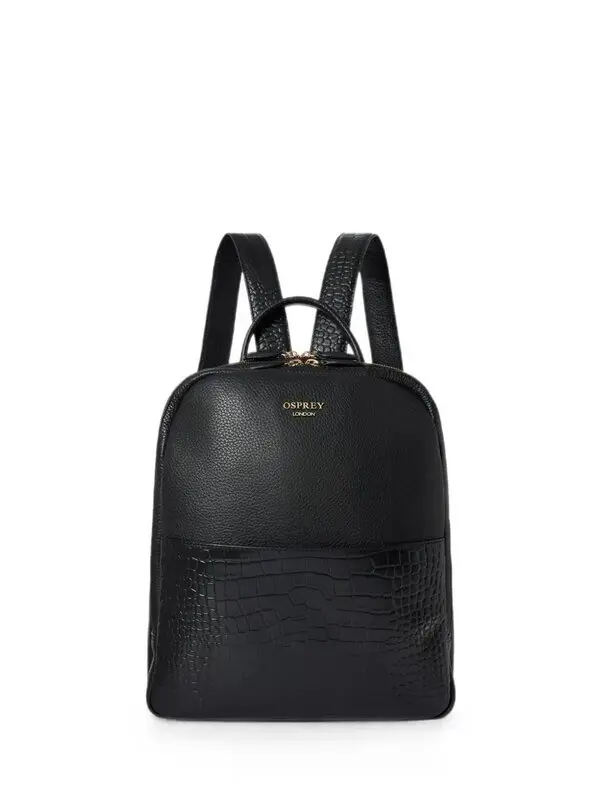 OSPREY The Kellie Croc-effect Pebbled Leather Backpack