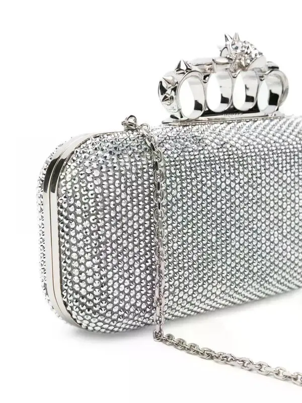 Alexander McQueen Long Knuckle Crystal-embellished Clutch Bag