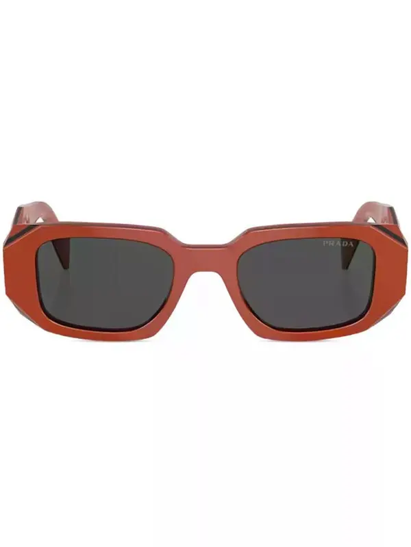 Prada Geometric-frame Sunglasses - Orange
