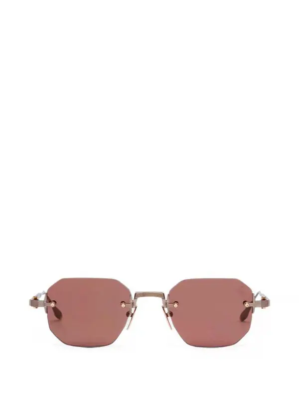 AKONI Geometric-frame Rimless Sunglasses