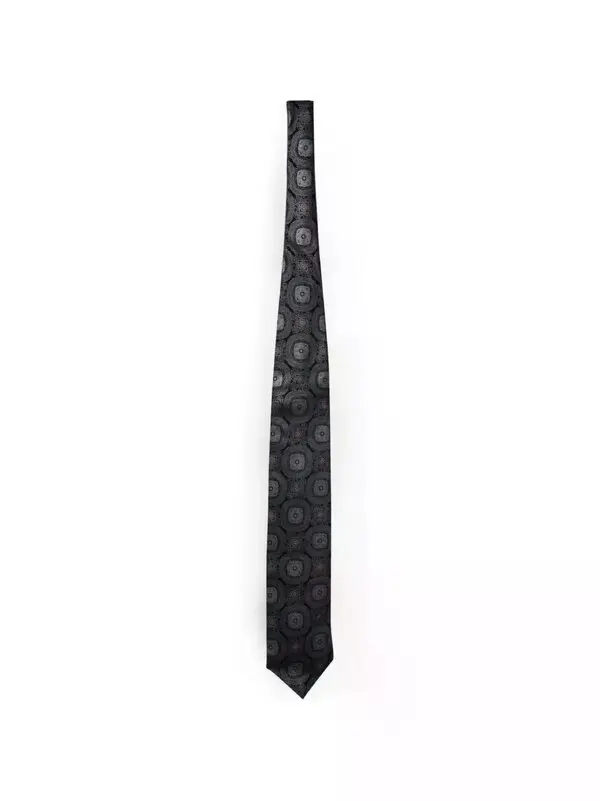 Ermenegildo Zegna Printed Silk Neck Tie - Grey