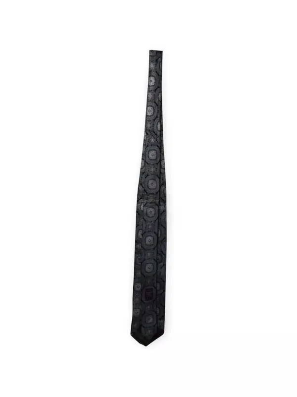 Ermenegildo Zegna Printed Silk Neck Tie - Grey