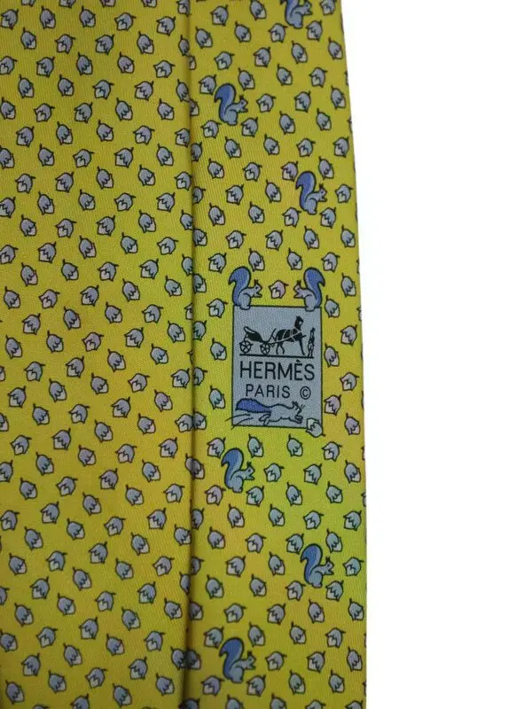 Hermès Acorn-print Tie