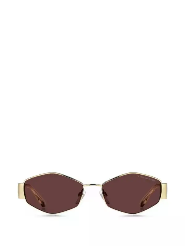 Marc Jacobs Triangle Geometric-frame Sunglasses - Gold