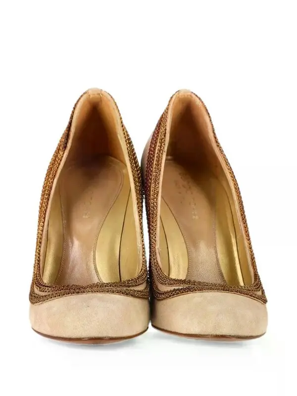 SERGIO ROSSI Chain-detail Round-toe Pumps