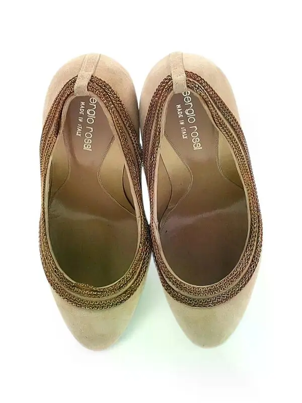 SERGIO ROSSI Chain-detail Round-toe Pumps