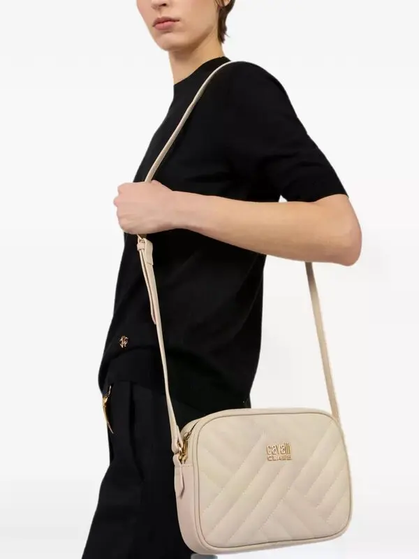 Roberto Cavalli Quilted Logo-plaque Shoulder Bag