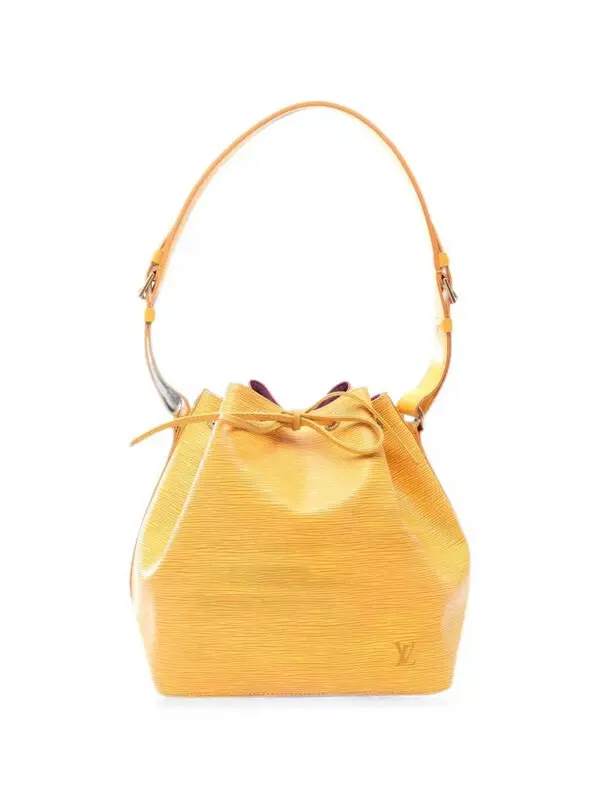 LOUIS VUITTON 1996 Petit Noé Leather Shoulder Bag - Yellow