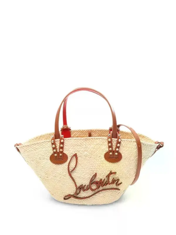 CHRISTIAN LOUBOUTIN 2020s Mini Cabata Two-way Handbag - Neutrals
