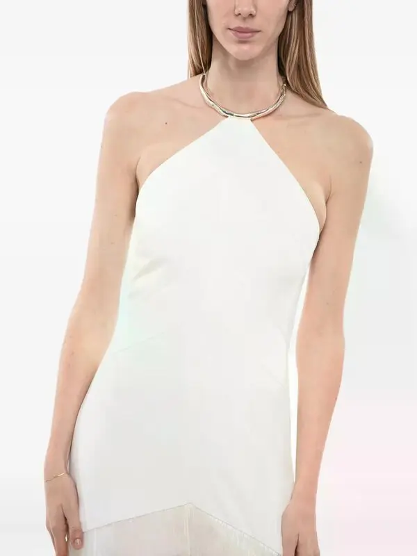 JIL SANDER Halterneck Fringed Dress