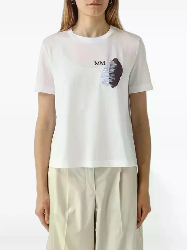 Max Mara Logo-print Short-sleeve T-shirt - White