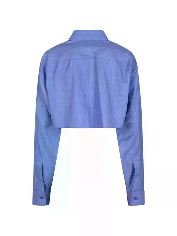 Balenciaga Cropped Long-sleeve Shirt