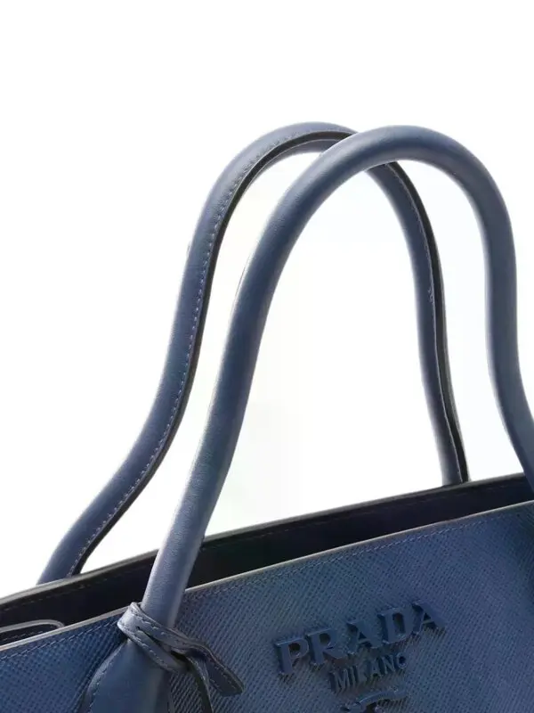 Prada 2010s Saffiano Cuir Monochrome Handbag