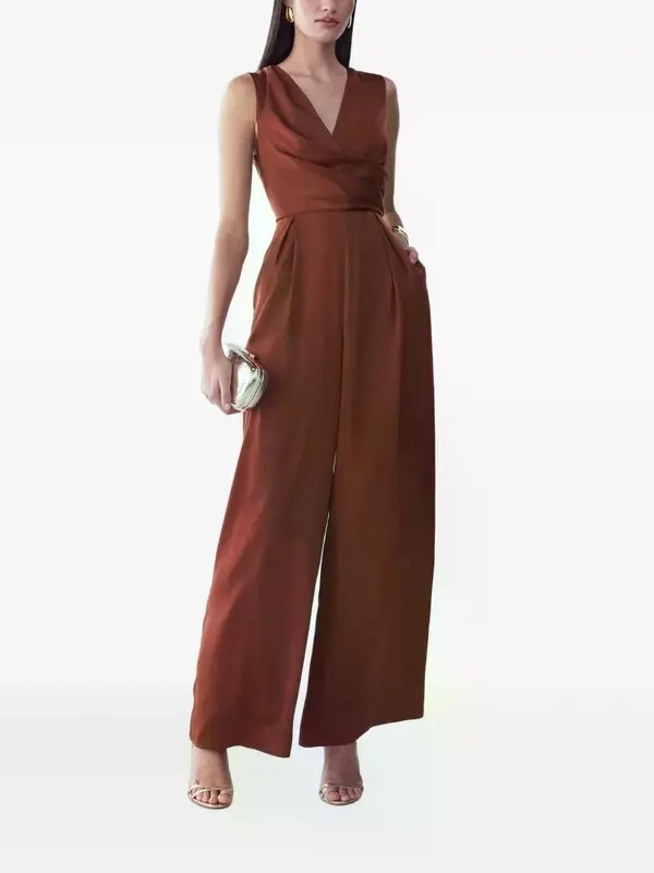 WILLA Draped V-neck Jumpsuit