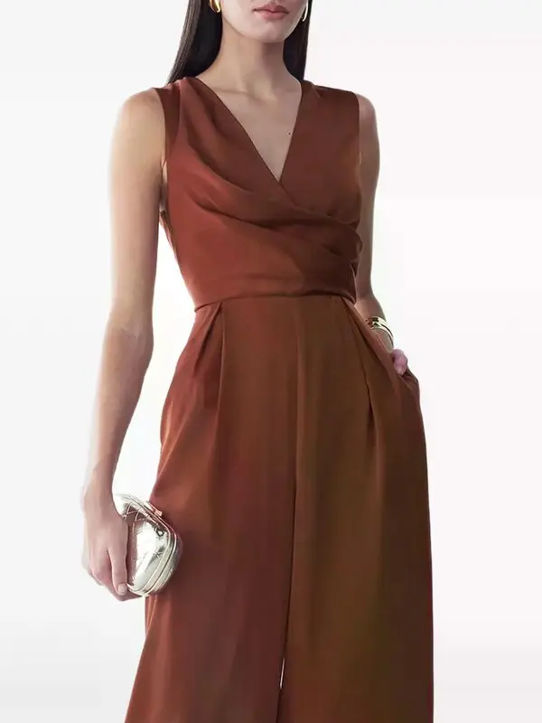 WILLA Draped V-neck Jumpsuit