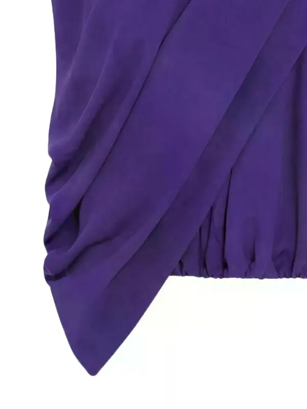 Balenciaga Asymmetric Draped Cape Top - Purple