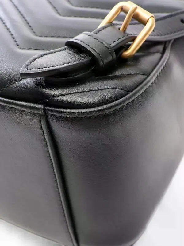 Gucci 2010s Gg Marmont Chevron-pattern Leather Backpack