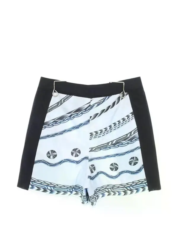 Hermès Rope Print High-waisted Shorts - Blue