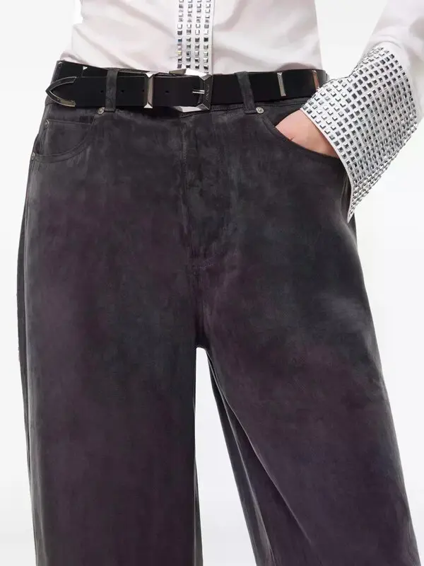 Pinko Sueded Finish Wide Leg Trousers