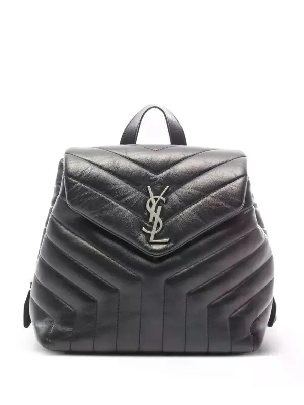 Saint Laurent Quilted Leather Backpack - Black