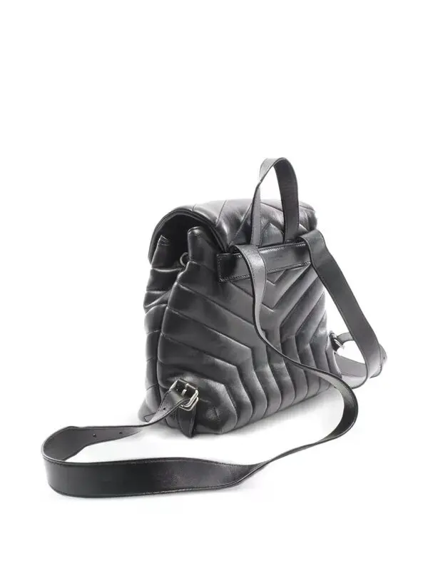 Saint Laurent Quilted Leather Backpack - Black