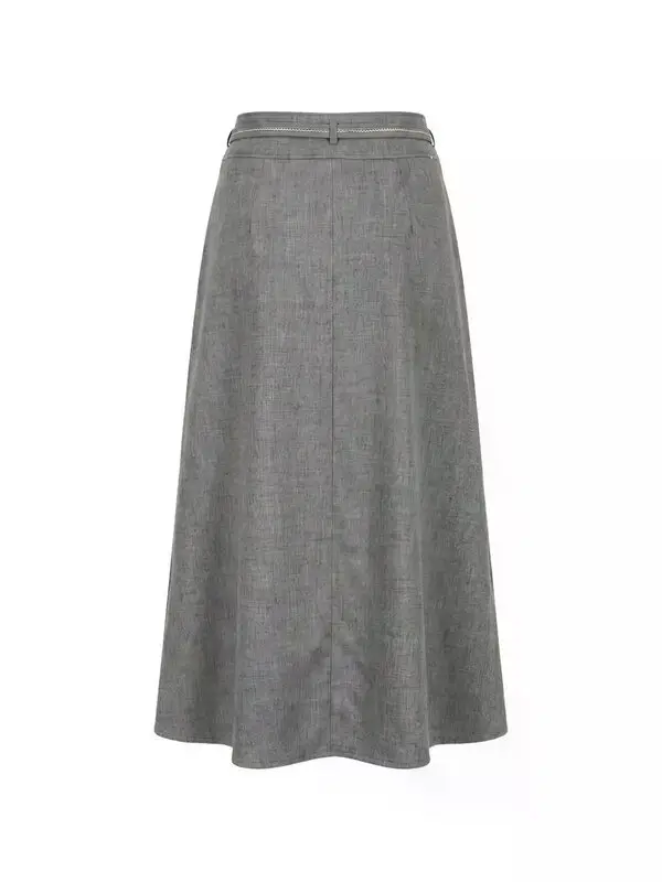 Peserico Wrap-style Belted Midi Skirt