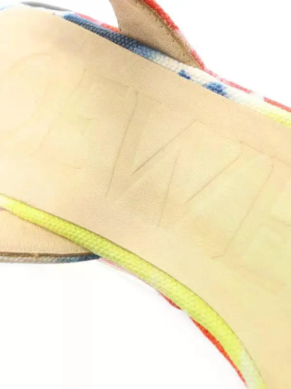 Loewe Tie-dye Canvas Platform Wedge Sandals